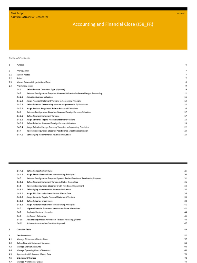 SAP S/4HANA Financial Close Guide | PDF | Valuation (Finance ...