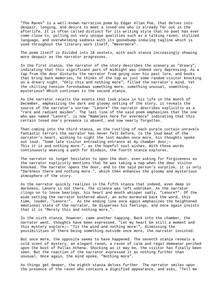 The Raven | PDF | The Raven | Poetry