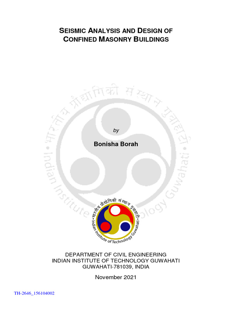 Borah Seismic Analysis And Design Of Confined Masonry Buildings PDF