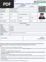 Neet Admit Card Sample | PDF | Identity Document