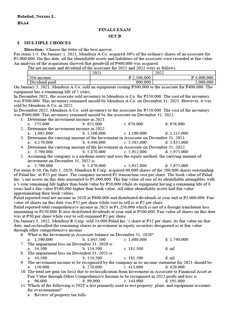 Final Ac4a | PDF | Depreciation | Audit