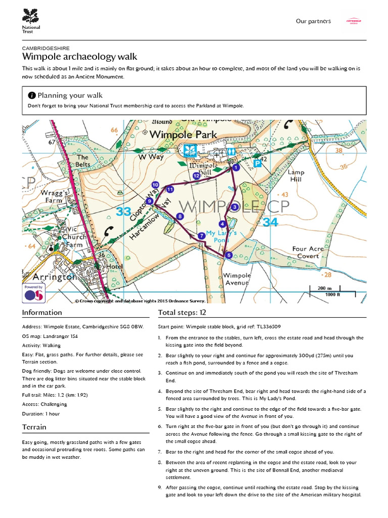 Wimpole Archaeology Walk Walking | PDF
