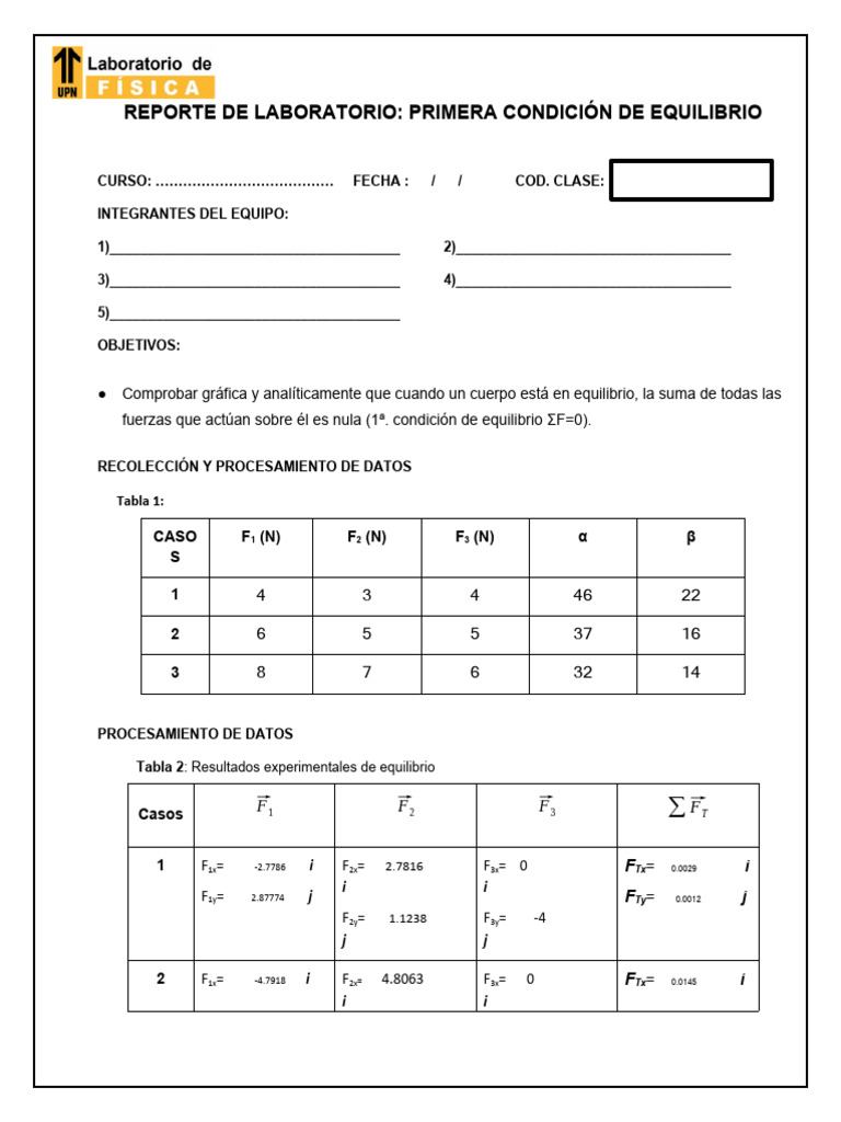 REPORTE LAB FISIARQ S05 1CE - Docx10.2 | PDF | Fuerza | Movimiento (física)