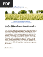 Oxford Happiness Questionnaire Guide | PDF | Happiness | Well Being