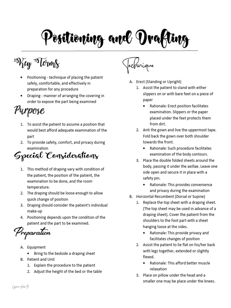 Positioning and Drafting Reviewer | PDF | Anatomical Terms Of Motion ...