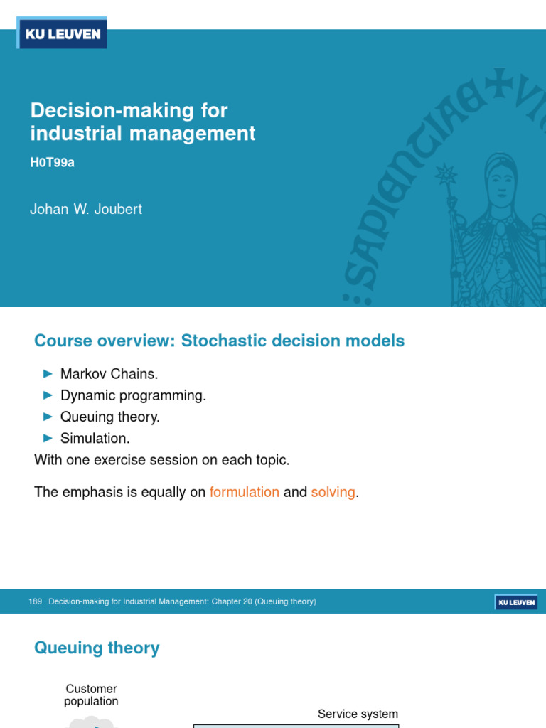 LectureSlides Queuing | PDF | Analysis | Probability Theory
