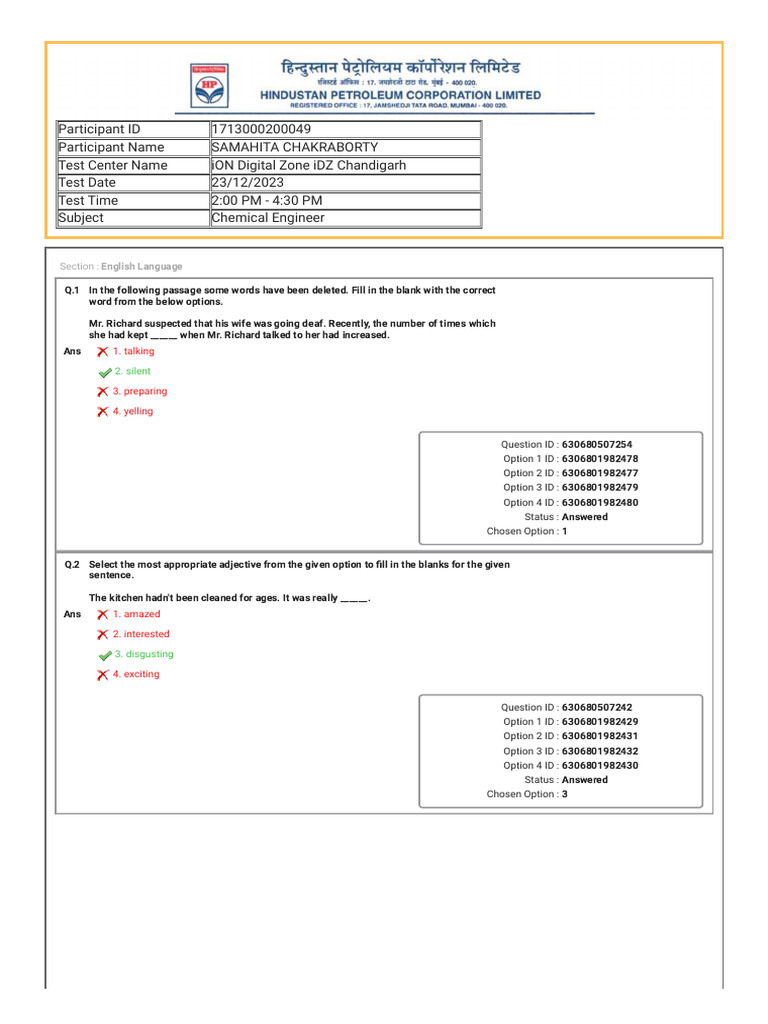 Answer Key HPCL | PDF | Rainforest | Deforestation