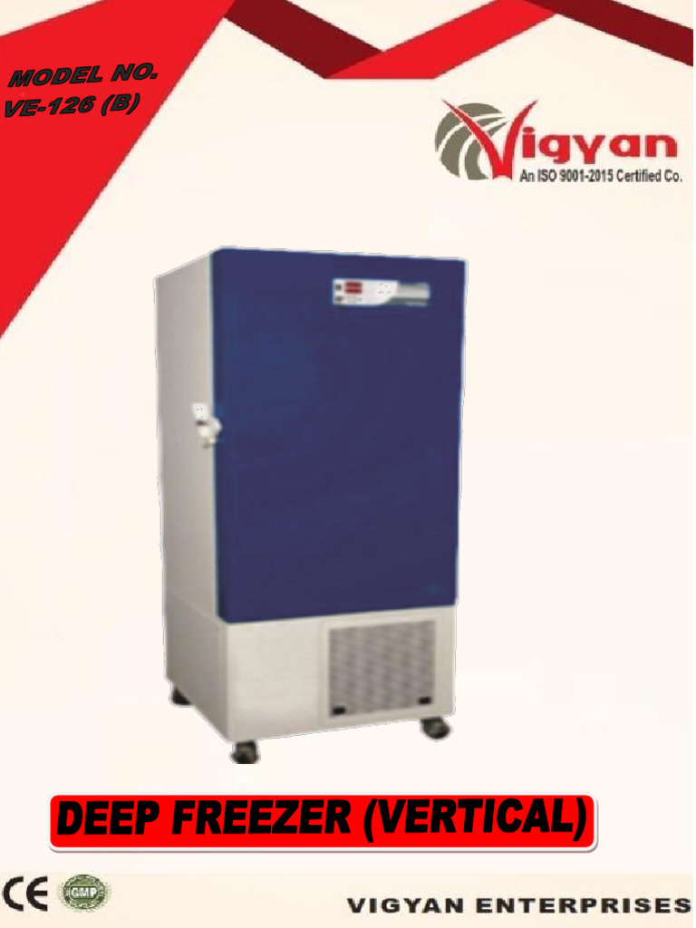 Deep Freezer - 40 Degree Celcius Vertical | PDF | Refrigerator ...