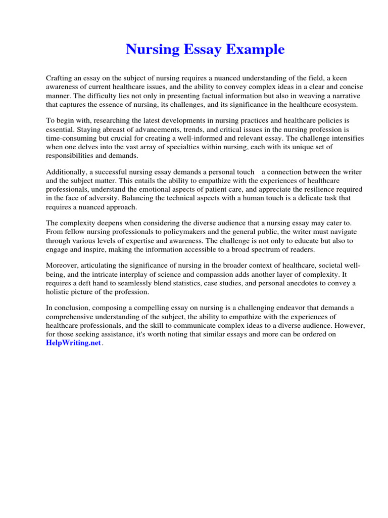 Nursing Essay Example | PDF | Federal Reserve | Cannabis (Drug)