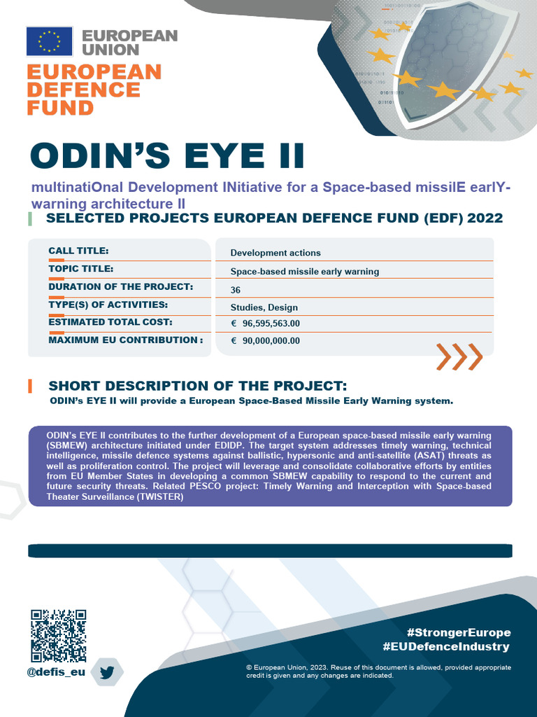 EU Defence: ODIN's EYE II Project | PDF | Missile Types | Aerospace