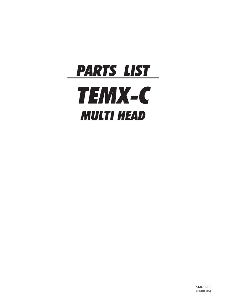 TEMX-C Multi Head | PDF | Gear | Screw