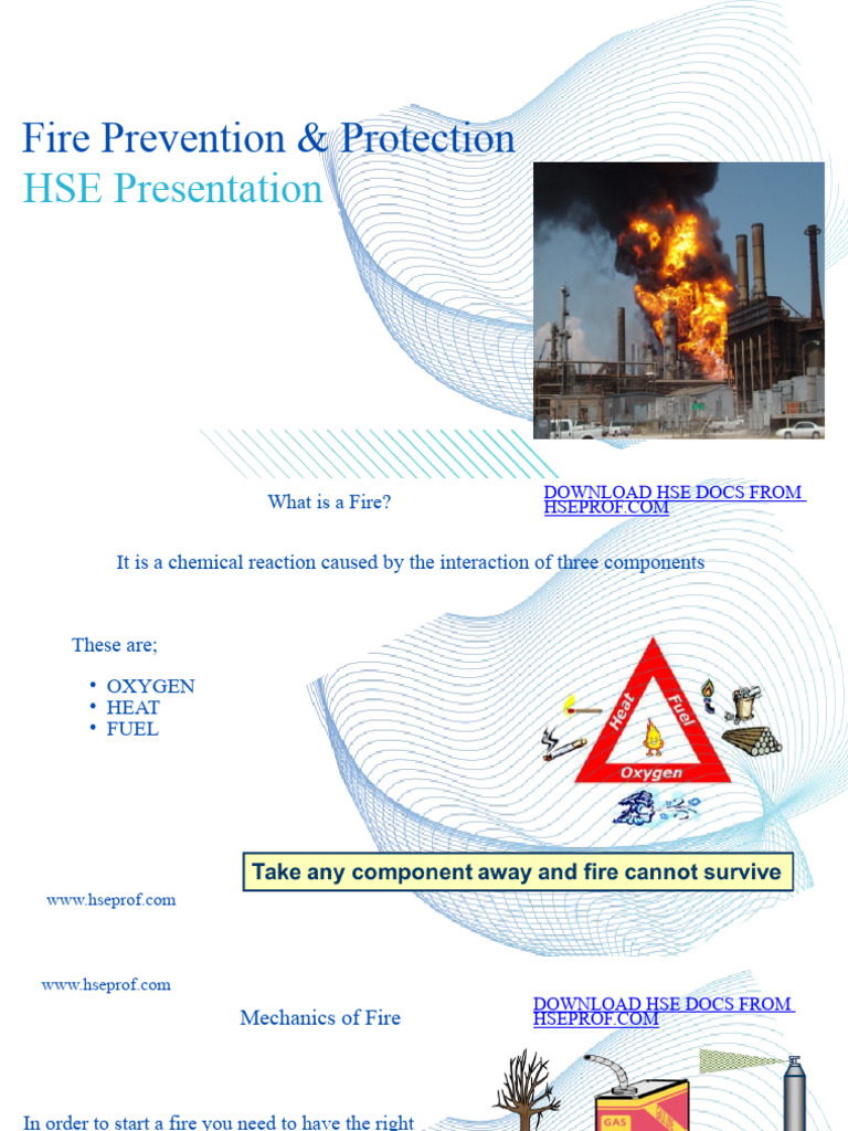 HSE Presentation On Fire Prevention and Protection | PDF | Fires | Heat ...