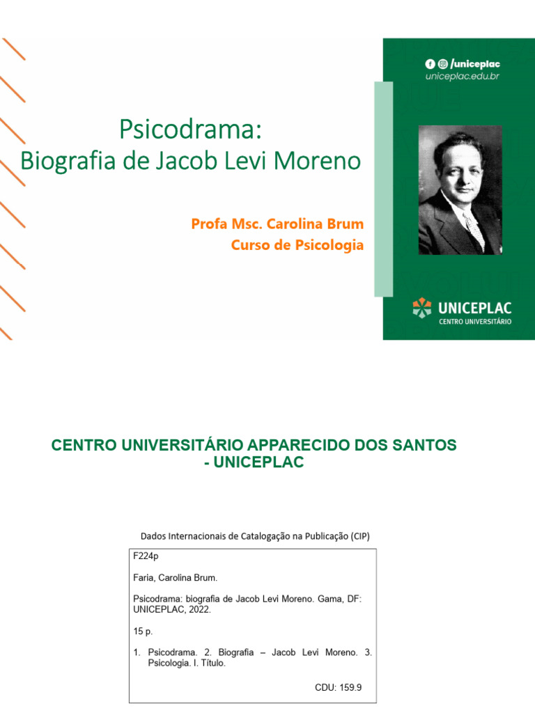 Psicodrama - Biografia de Jacob Levi Moreno | PDF | Amor