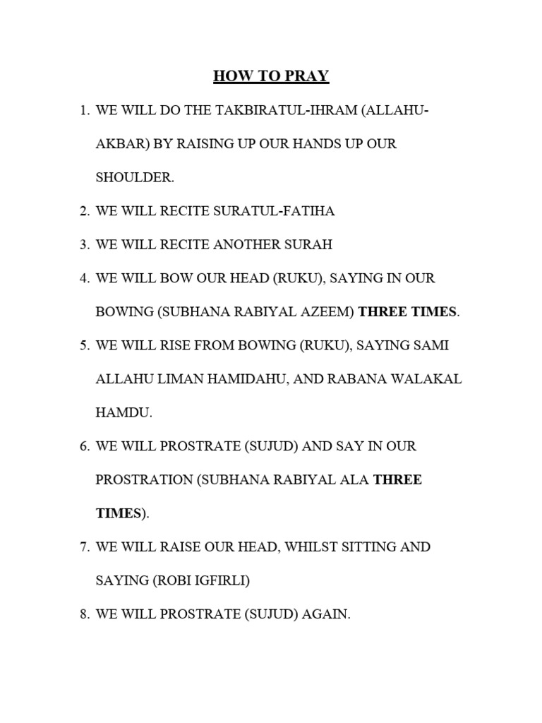 How To Pray | PDF | Abrahamic Religions | Human Communication