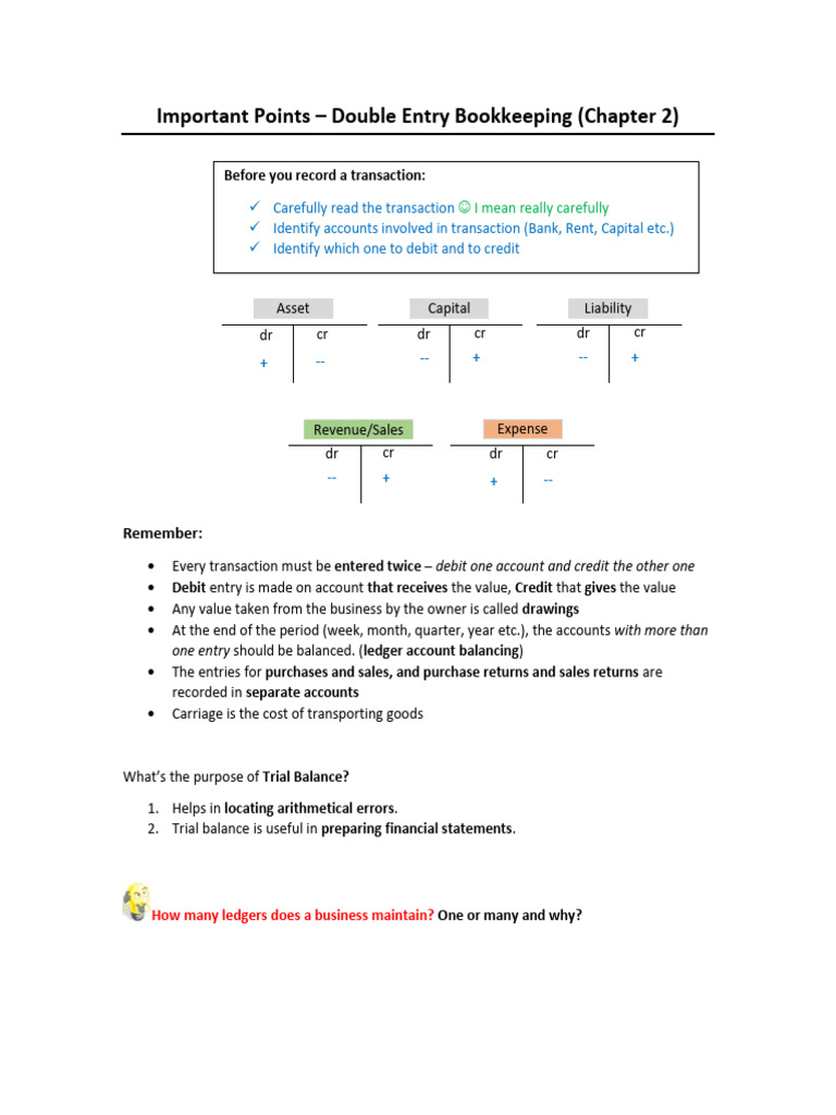 2 - Double Entry Accounting - Chapter 2 | PDF