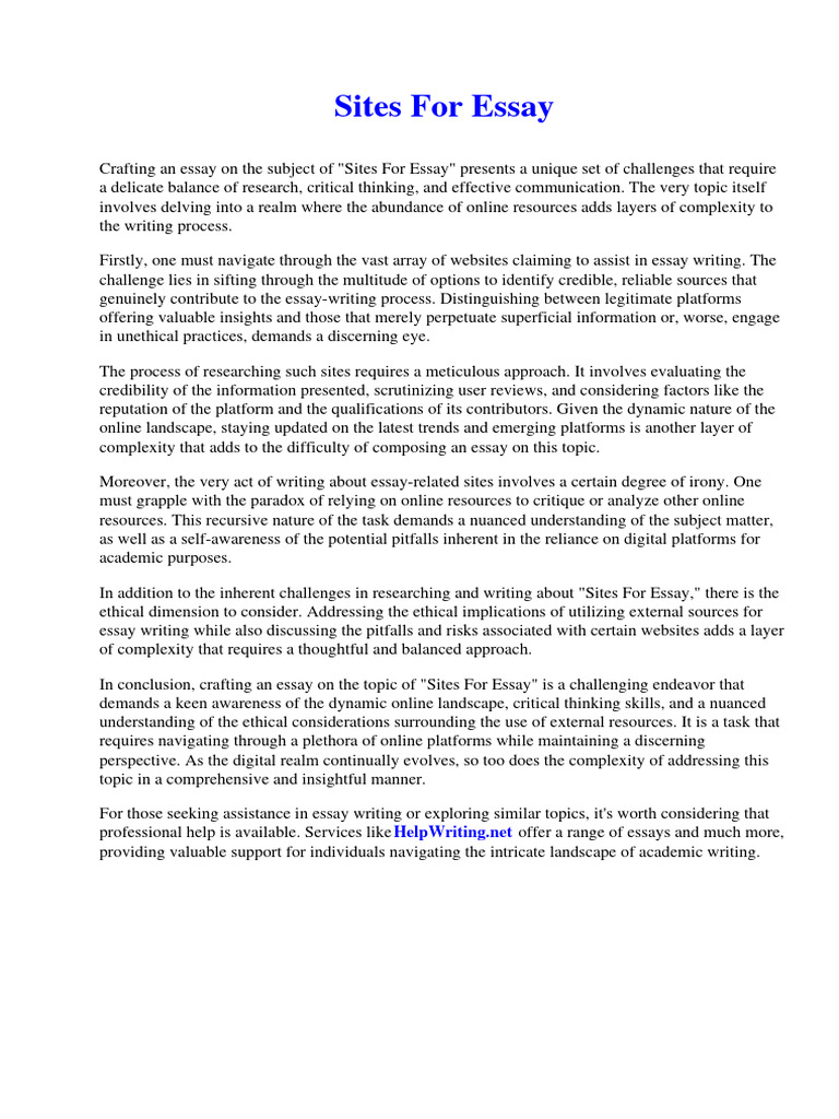 Sites For Essay | PDF | Essays | United States Marine Corps