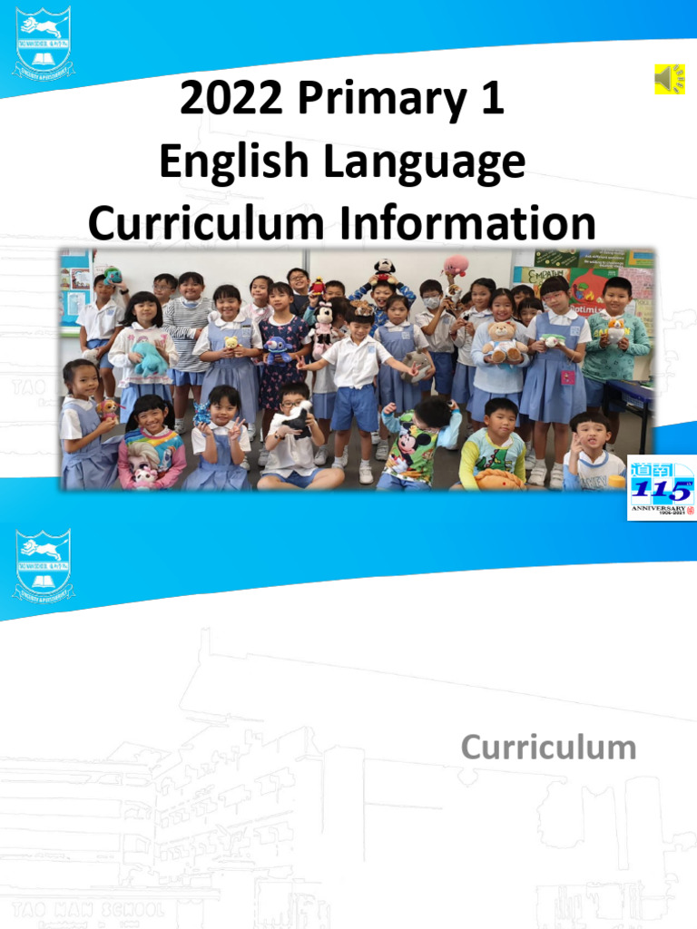 2022 Primary 1 English Curriculum Guide | PDF | Curriculum | Homeschooling