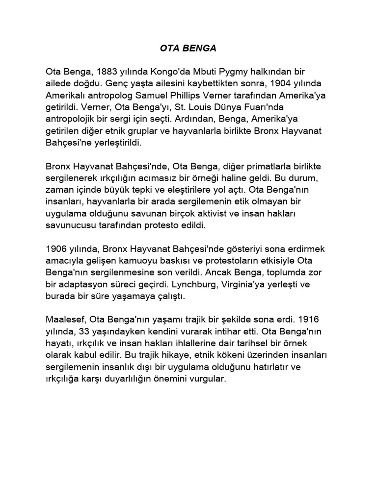 Ota Benga | PDF