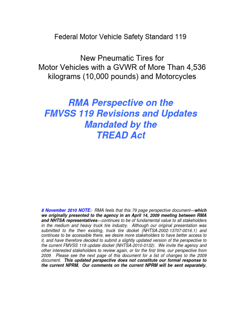 NHTSA 2010 0132 0010 - Attachment - 1 | PDF | Tire | Transport