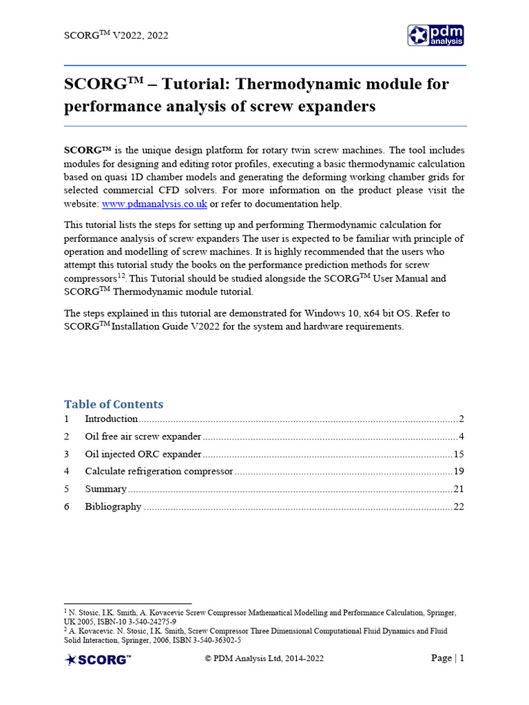 SCORG Thermodynamics Expander Tutorial V2022 | PDF | Mechanical ...