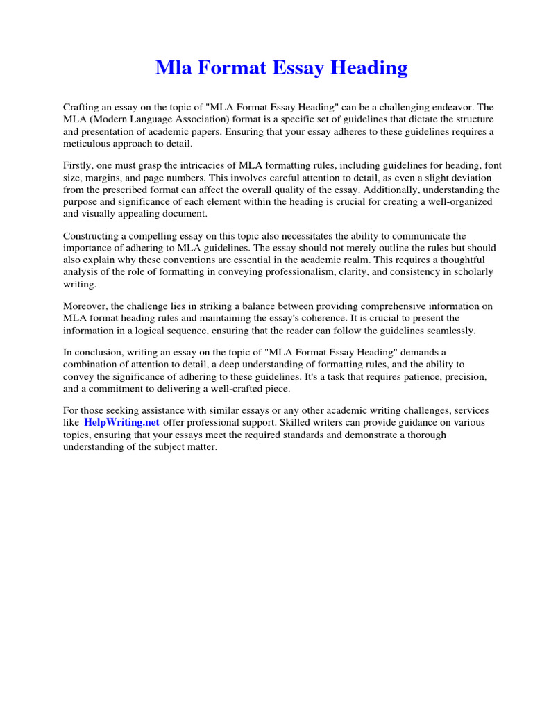 MLA Format Essay Heading Guide | PDF | Utilitarianism | Essays