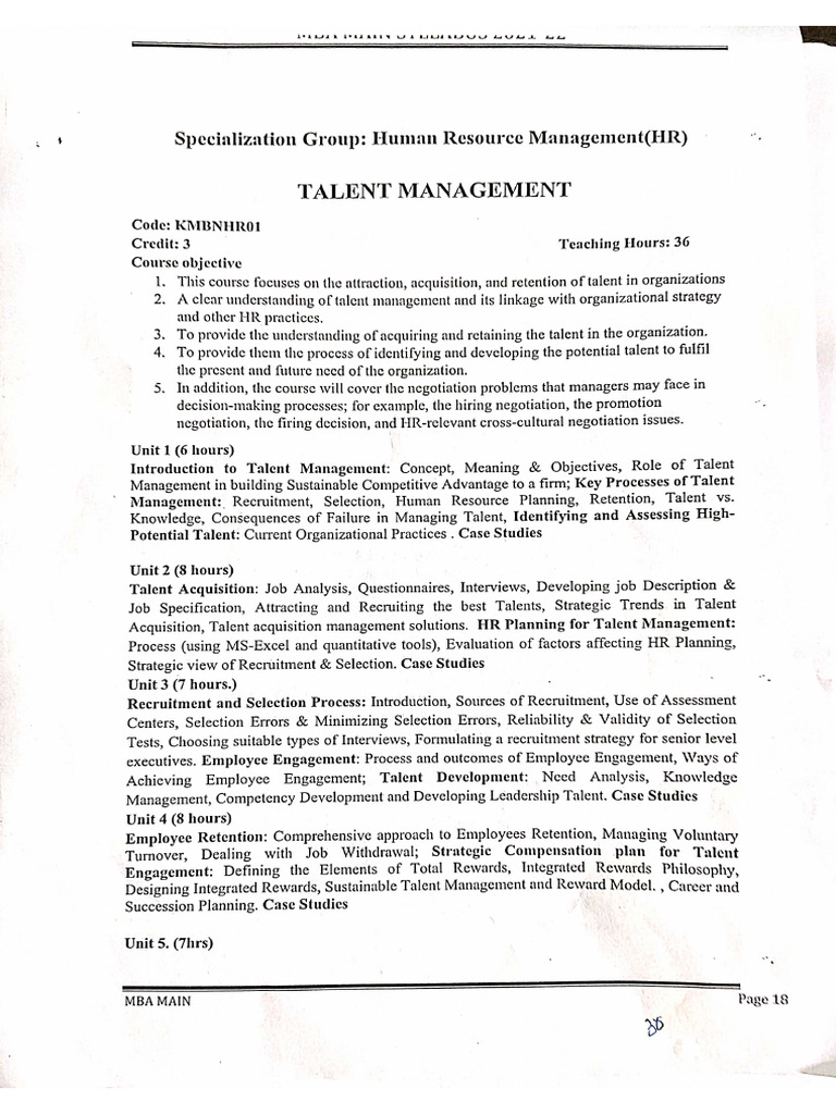 HR - 01 Unit - 1 | PDF