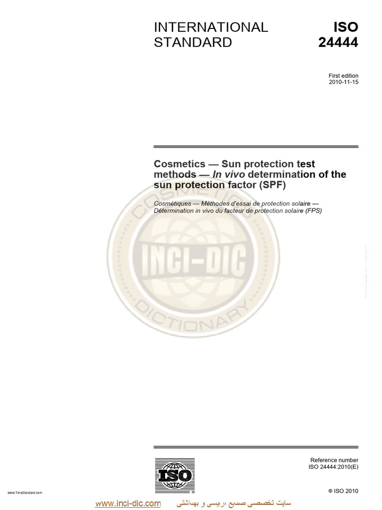 Iso 24444 374 | PDF | Sunscreen | Ultraviolet