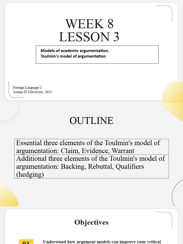 C1 - week - 8 - lesson - 3 - копия | PDF | Argument | Argumentation Theory
