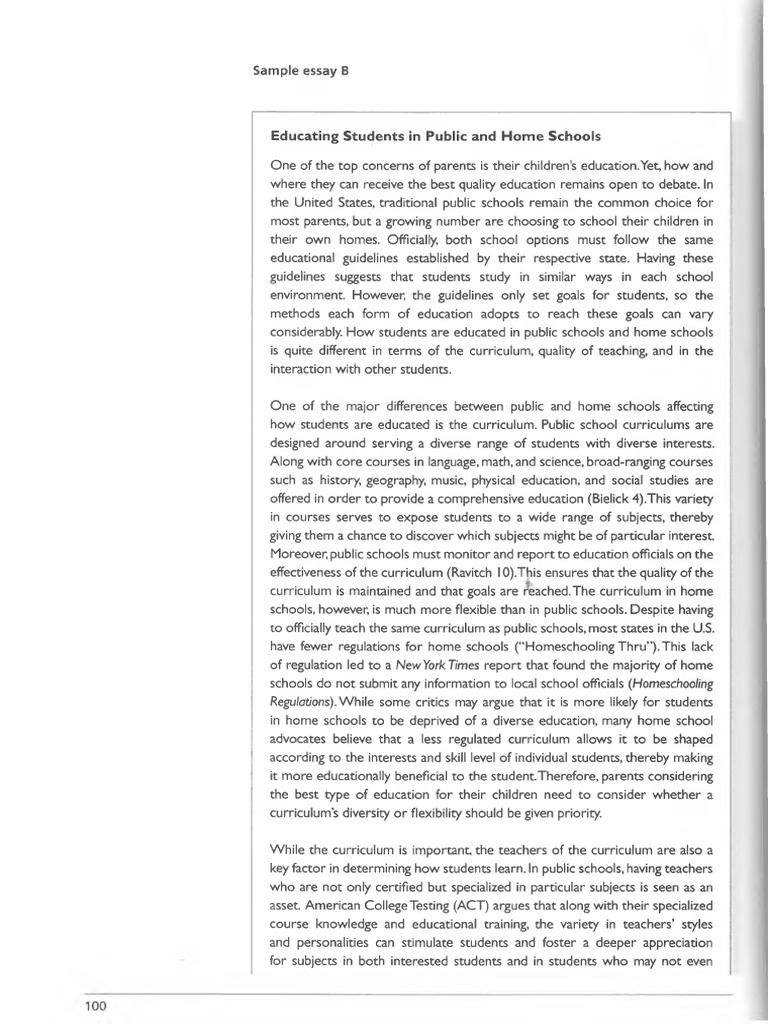 Sample Essay B, CH Peter Et Al, 2012 AW Skills 2 SB 2 | PDF ...