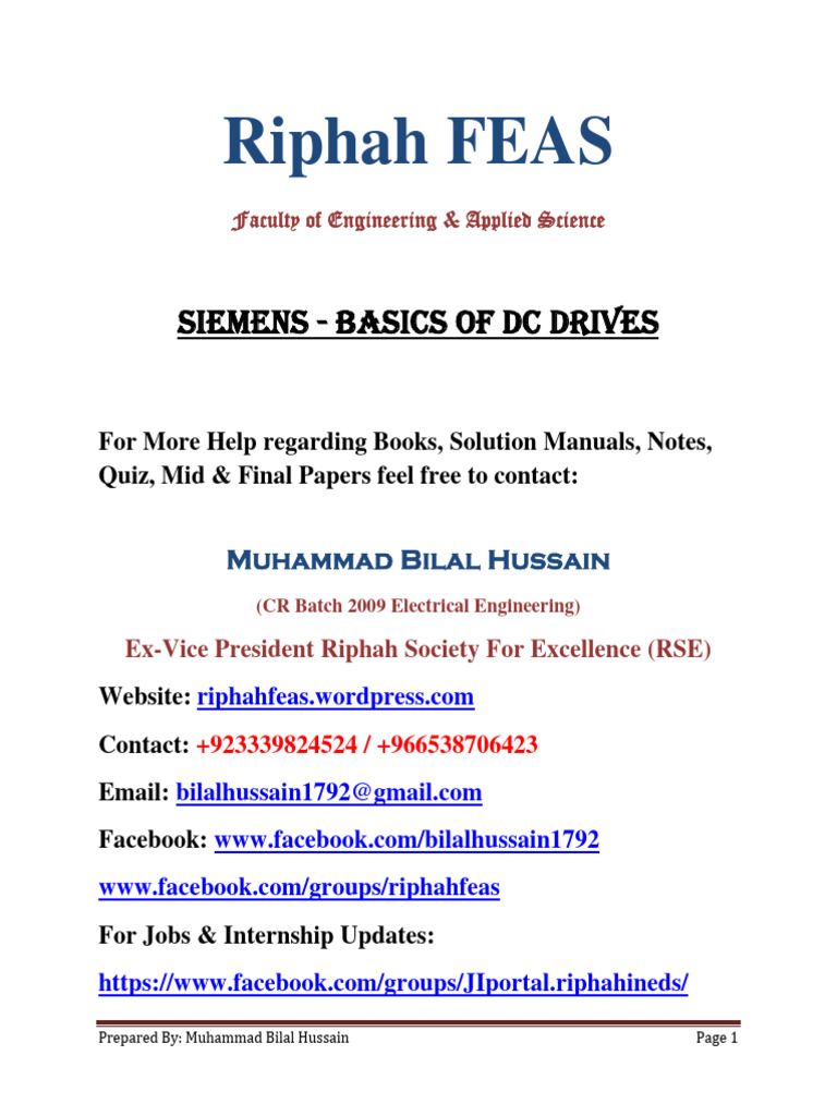 Siemens - Basics of DC Drives | PDF | Electric Motor | Rectifier
