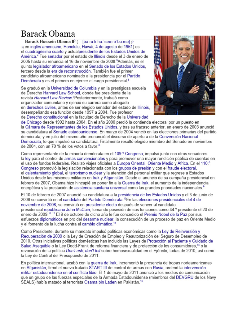 Barack Obama | PDF | Barack Obama | Martin Luther King hijo.