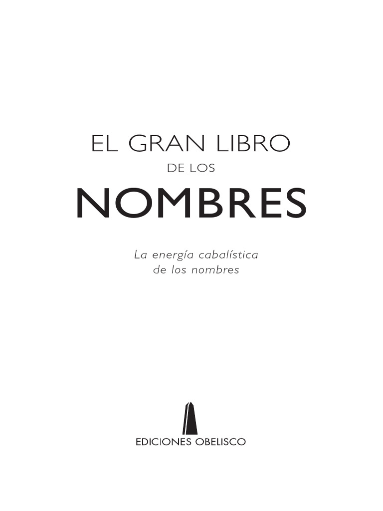 El Gran Libro de los Nombres | PDF | Jacob | Isaac