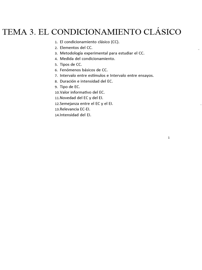 P.Aprendizaje Tema 3 | PDF | Sicología | Conceptos psicologicos
