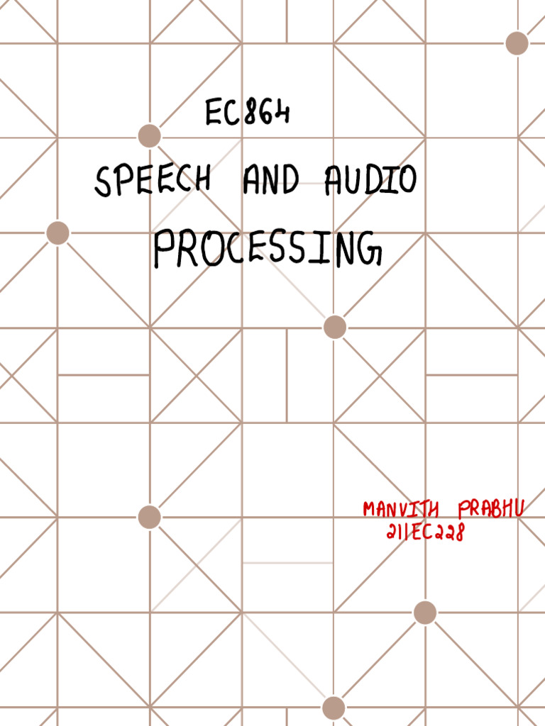 EC864 - Speech and Audio Processing | PDF