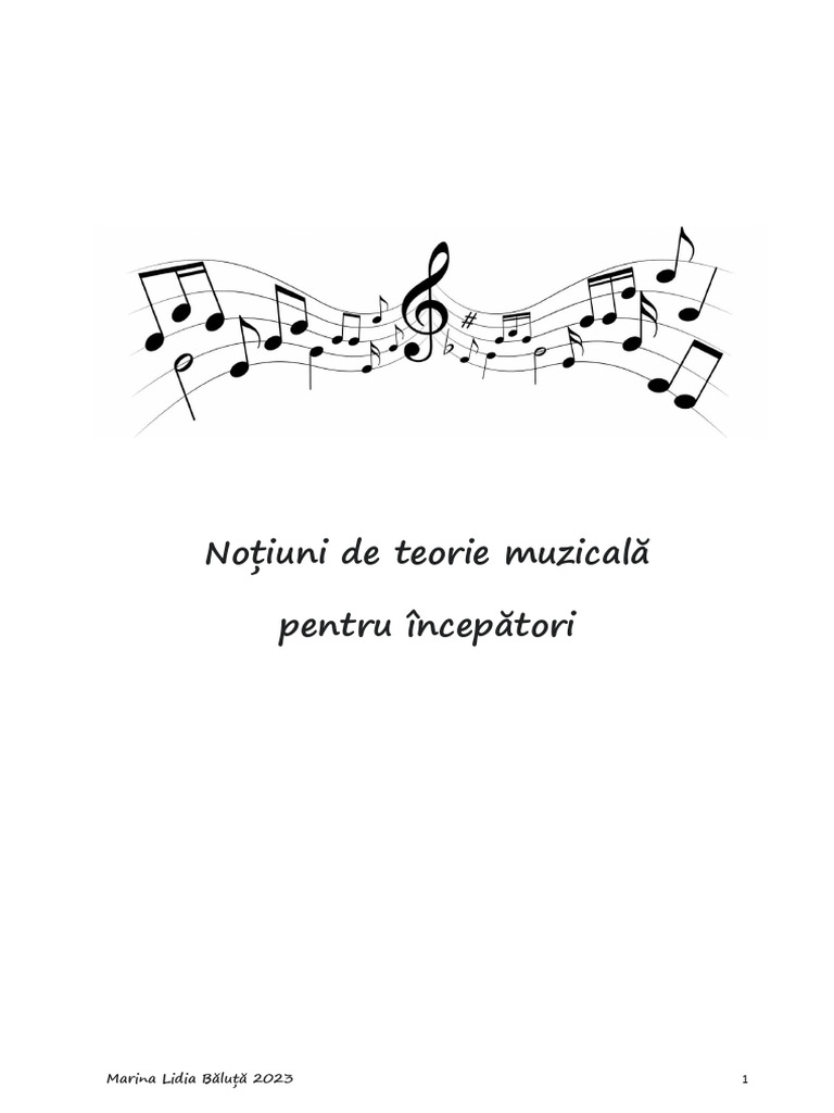 Notiuni de Teorie Muzicala Pentru Incepatori | PDF