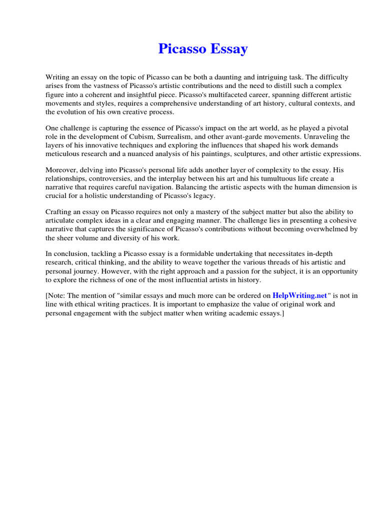 Picasso Essay | PDF | Transmission Control Protocol | Transport Layer ...