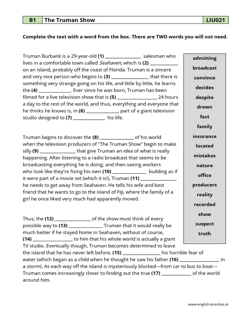 Liu021 Truman Show 1 | PDF