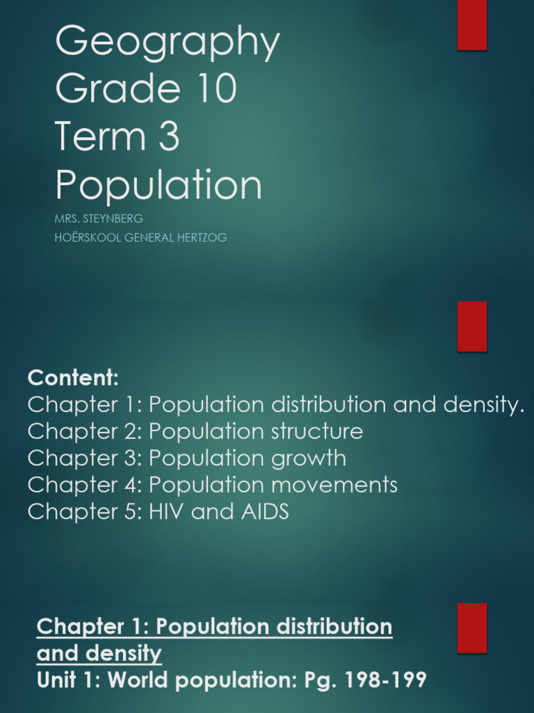 Geography Grade 10 Term 3 | PDF | Human Migration | Economic Growth