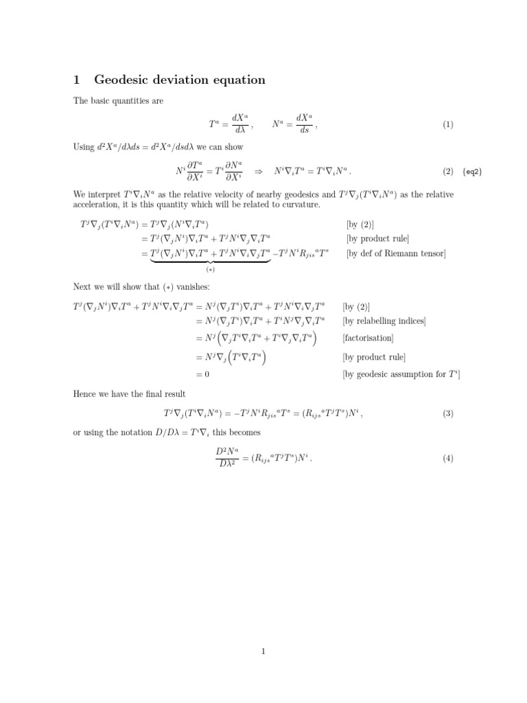 Geodesic Derivation | PDF | Theoretical Physics | Classical Mechanics