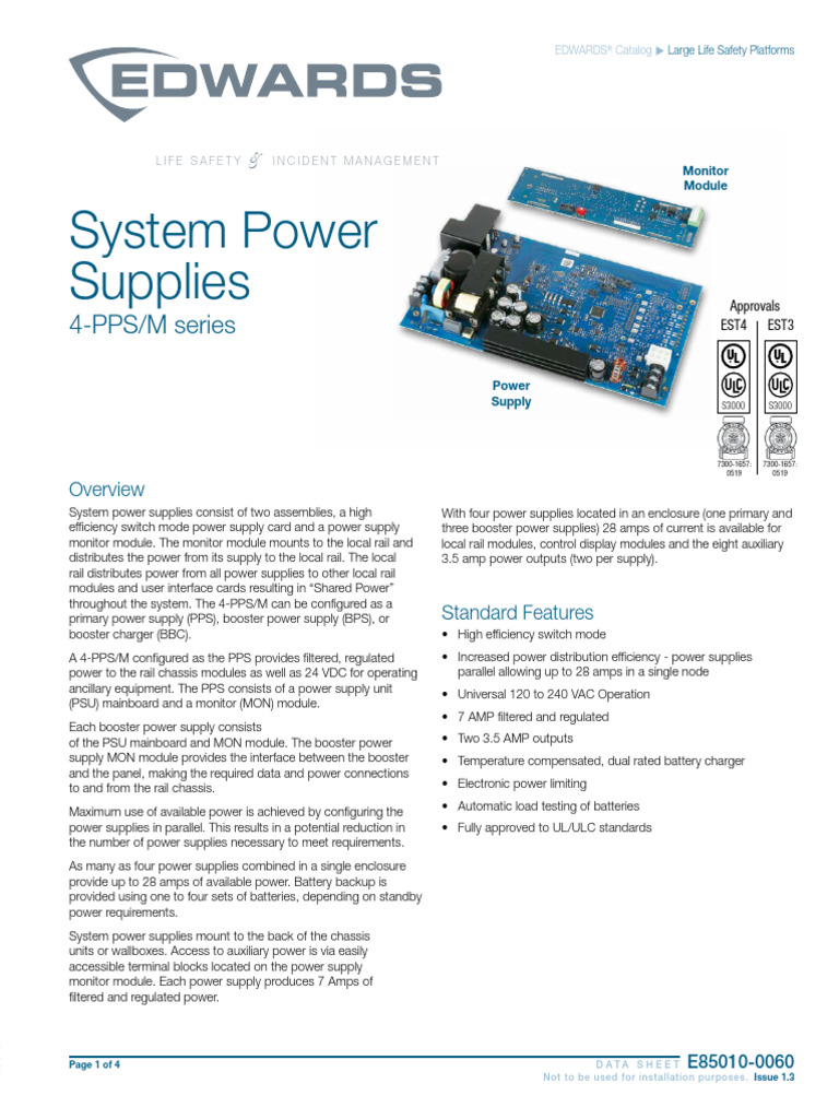 System Power Supplies 4-PPS-M | PDF | Power Supply | Battery Charger
