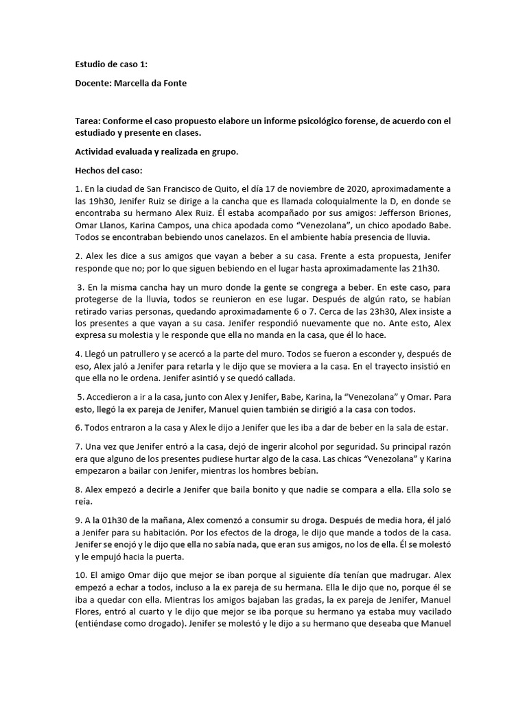 Estudio de Caso 1 | PDF