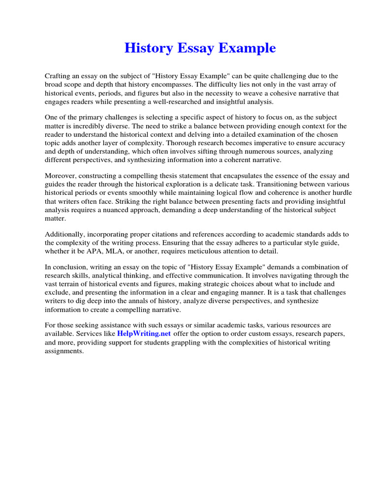 History Essay Example | PDF | Essays | New England