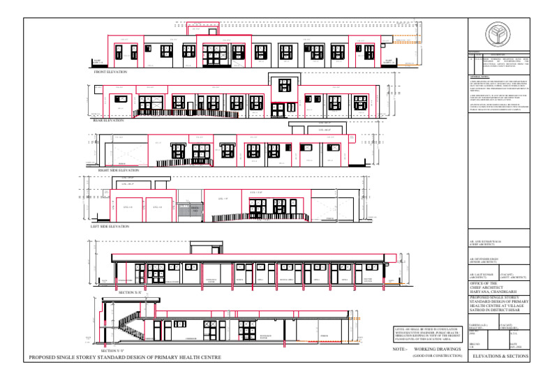 PHC Satrod Elevations & Sections | PDF