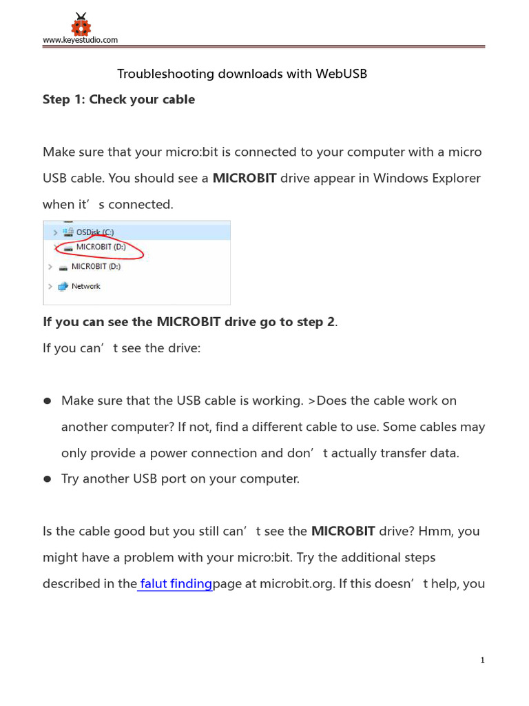 Micro:bit WebUSB Troubleshooting Guide | PDF | Usb | Windows 10