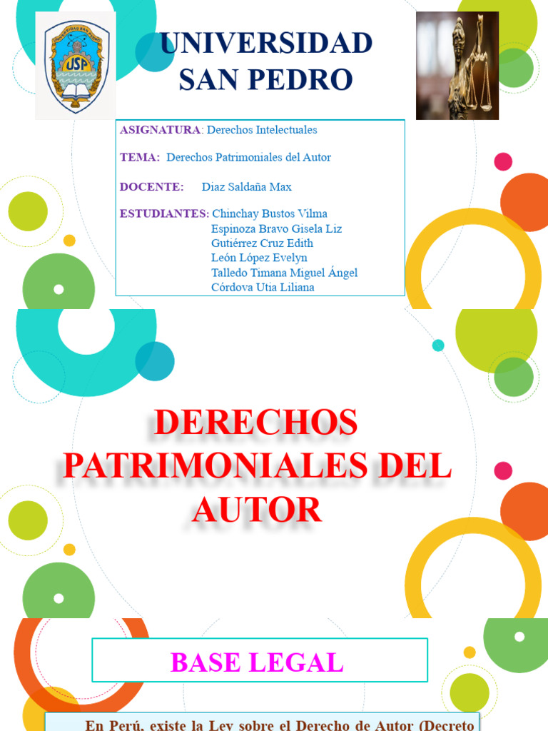 Derechos Patrimoniales I | PDF | Autor | Justicia
