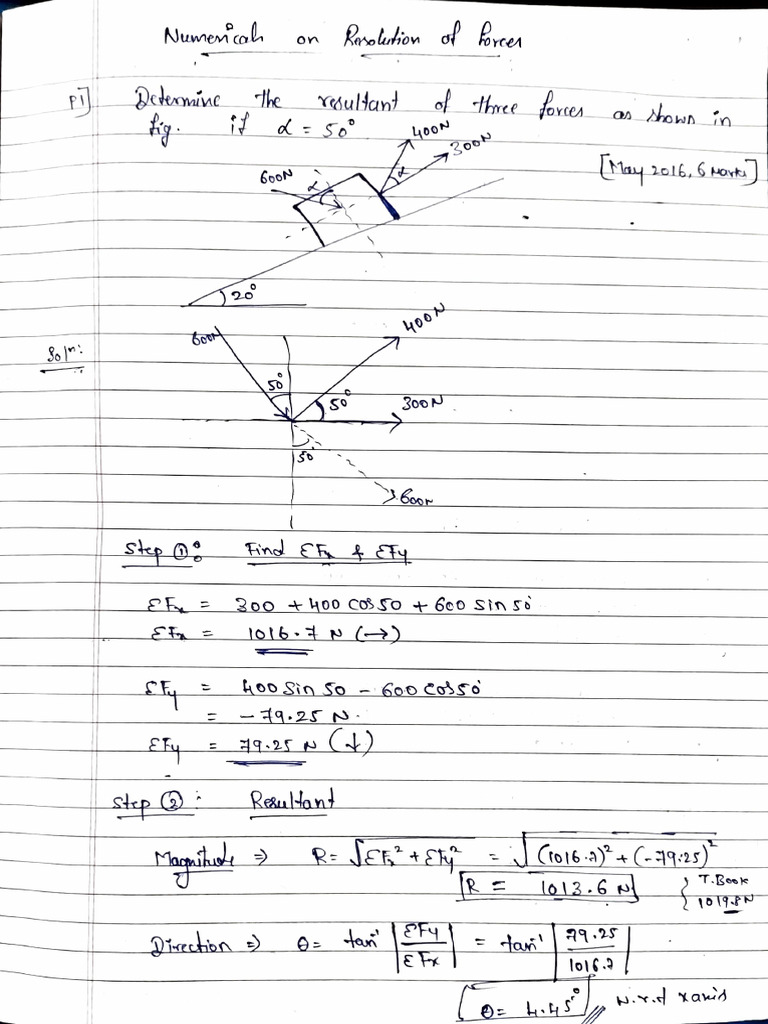 Engineering Mechanics Notes Unit 1 & 2 Part 1 | PDF