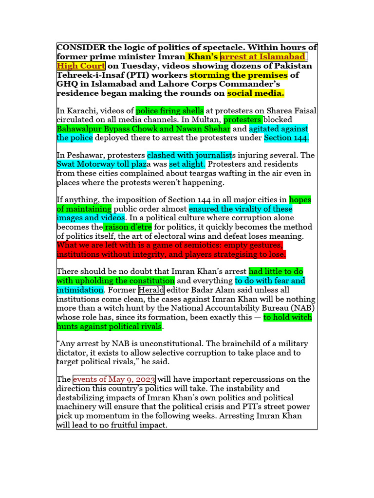 Situationer On Red Lines and Green Signals | PDF | Government