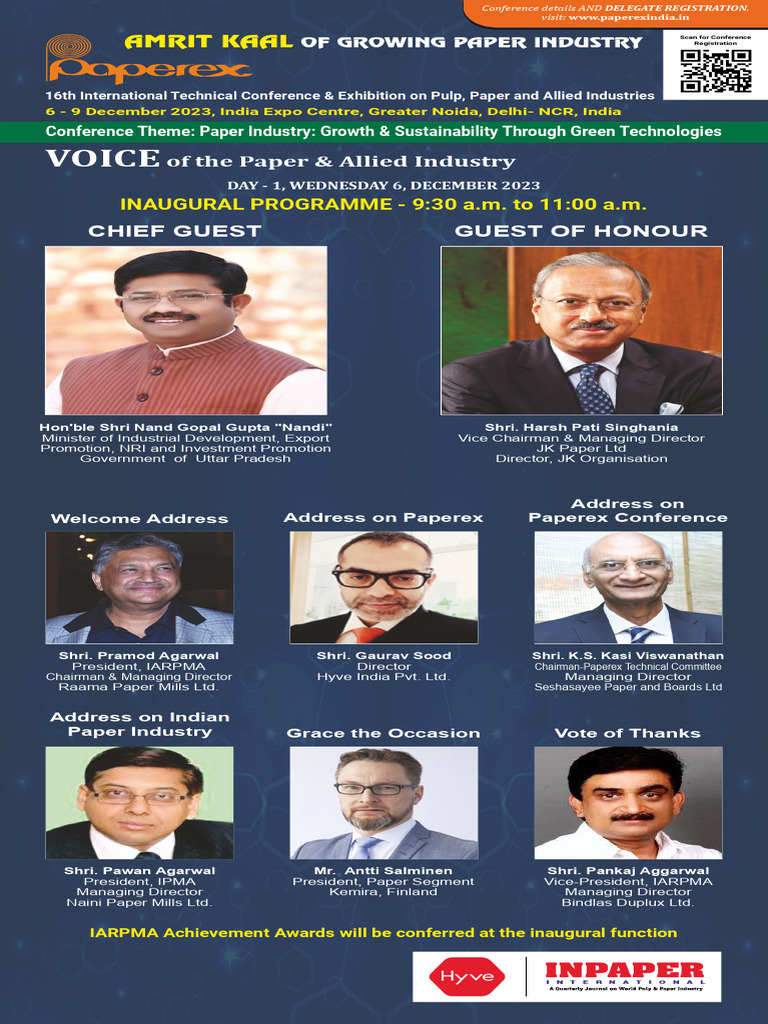 Paperex2023 - Inaugural Programme | PDF