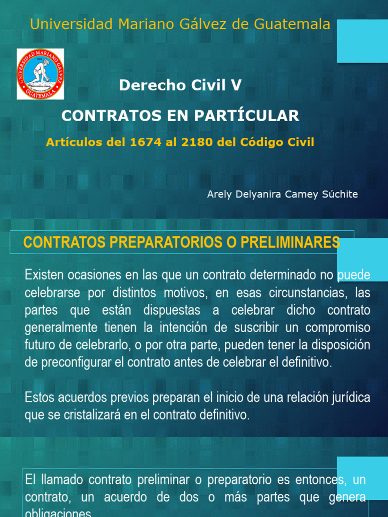 Contratos Preparatorios y Promesa | PDF | Derecho privado | Ley común
