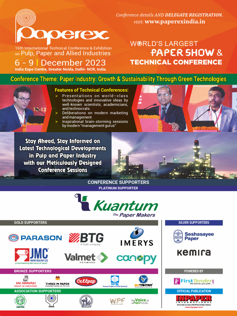 Paperex 2023 - Brochure 5 - Final-1 | PDF | Paper | Pulp (Paper)